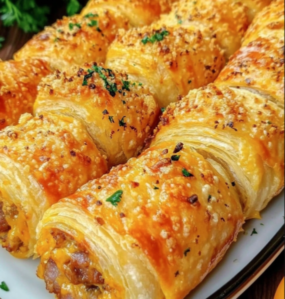 CHEESY SAUSAGE PUFF PASTRY ROLLS – dynamicdishes.com