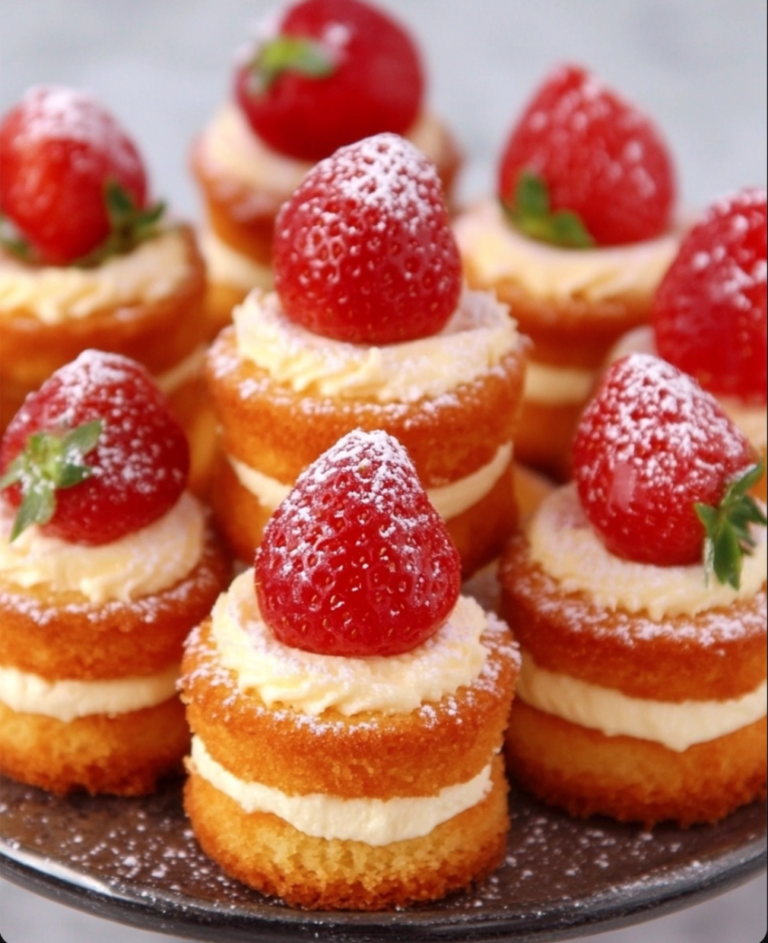 Mini Victoria Sponge Cakes 🍰🍓 – dynamicdishes.com