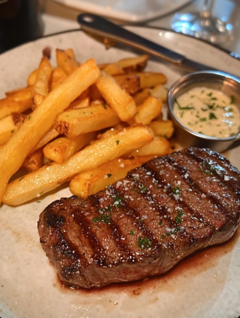 Steak & Chips with Garlic Butter – dynamicdishes.com