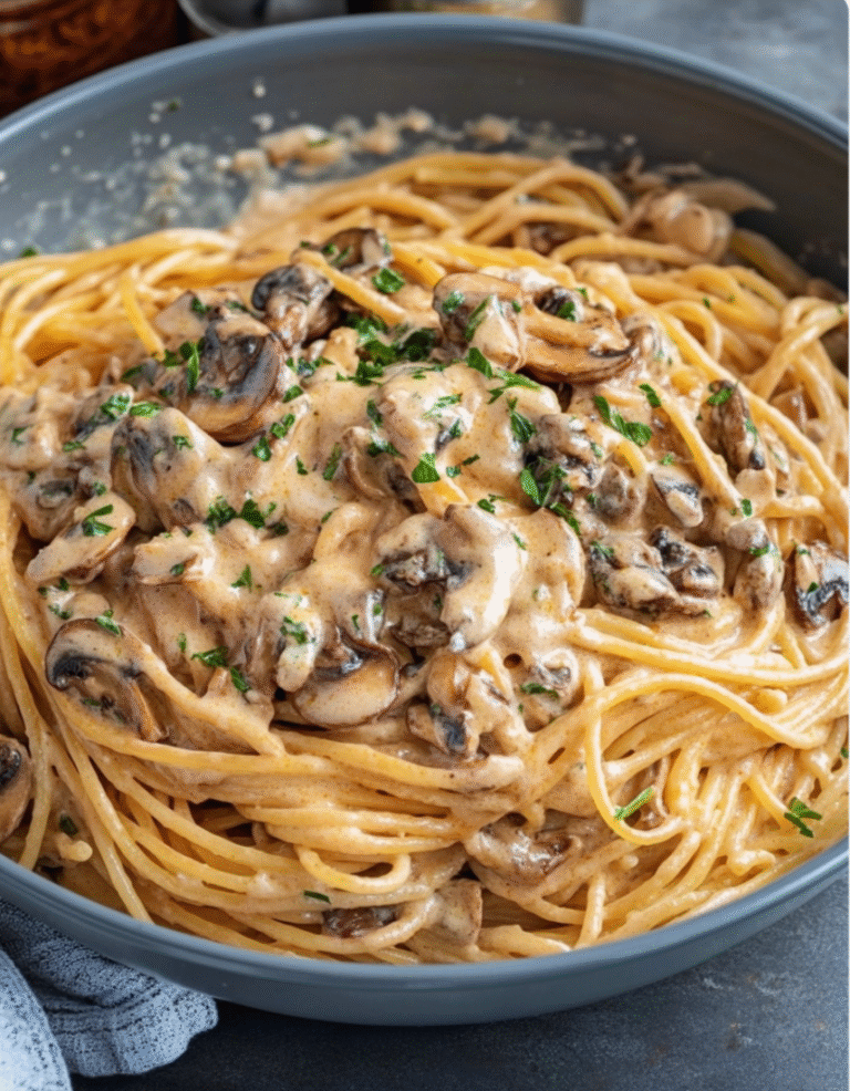 Creamy Mushroom Spaghetti – dynamicdishes.com