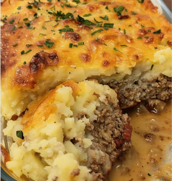 Cowboy Meatloaf and Potato Casserole – dynamicdishes.com