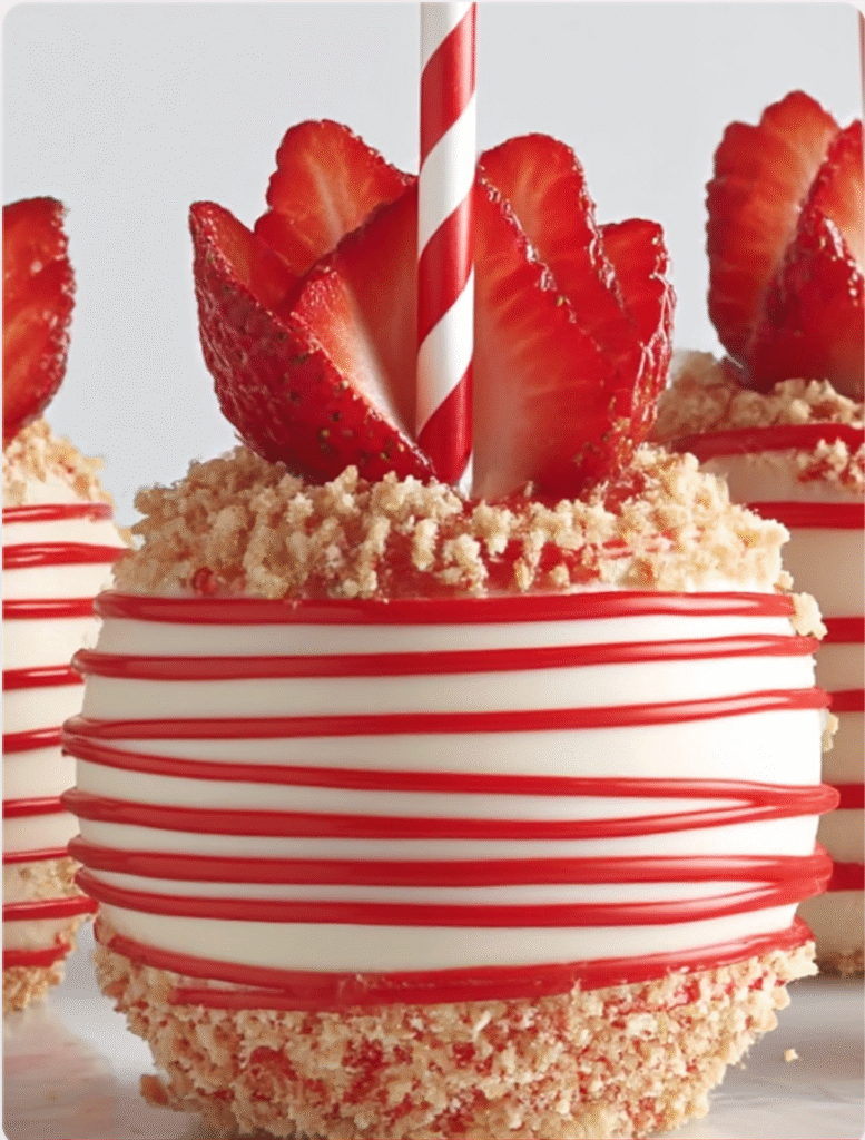 Strawberry Shortcake Candy Apples – dynamicdishes.com